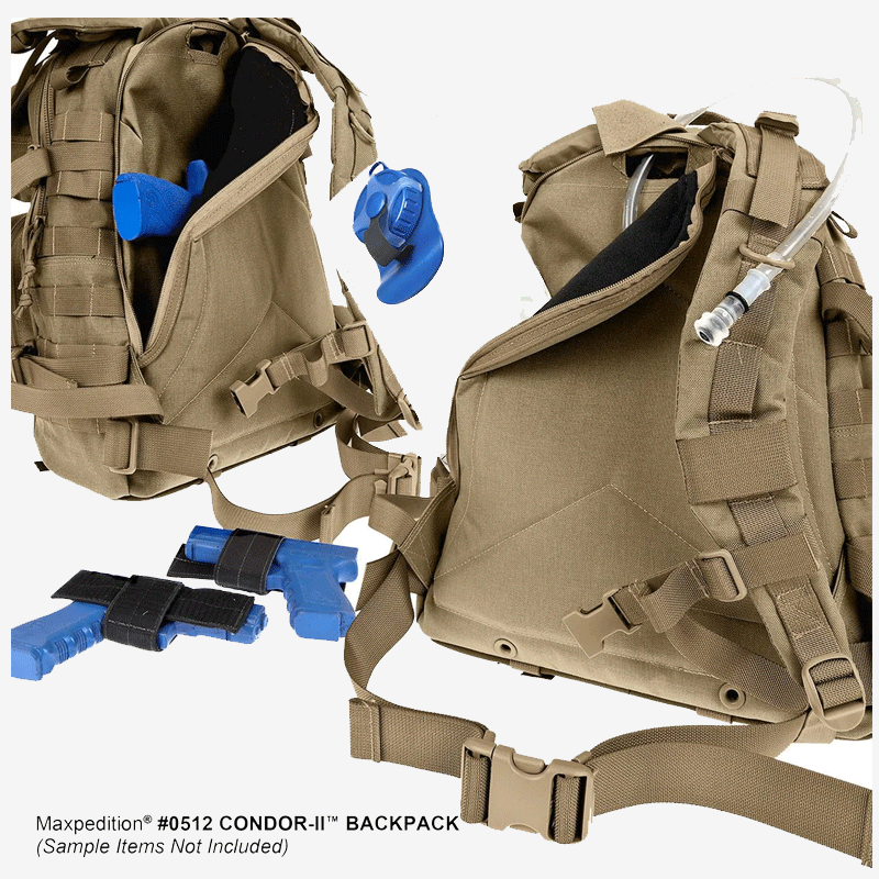 Раница Maxpedition CONDOR II BACKPACK 23L Khaki » Arms-Bg Оръжеен Магазин