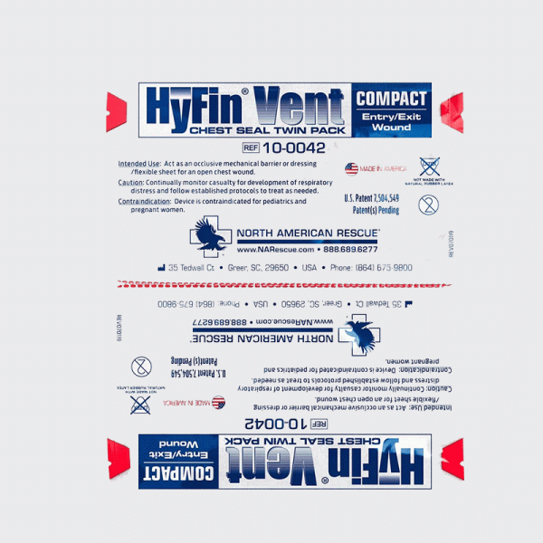 Слепваща гръдна стерилна превръзка North American Rescue HYFIN VENT ...