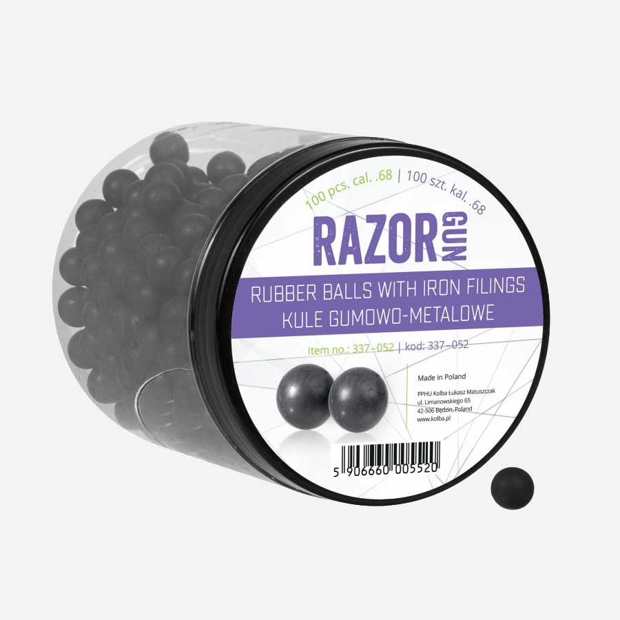 Гумено метални топчета Razor Gun .68 cal за Umarex HDS и SG68 100бр ...